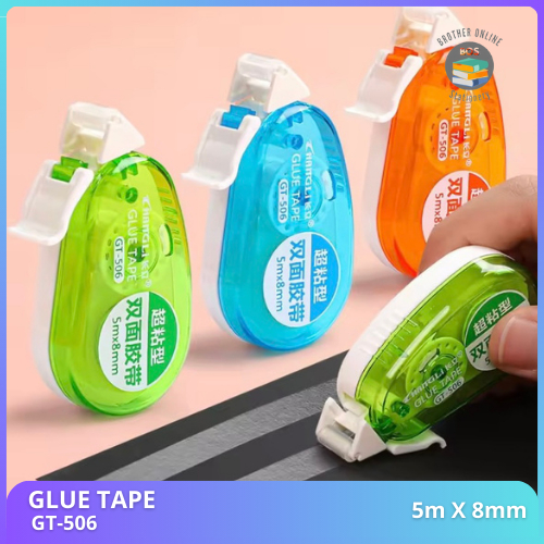 Jual BOS Glue Tape Roll 5m x 8mm / Lem Roll / Double Tape Roll | Shopee ...