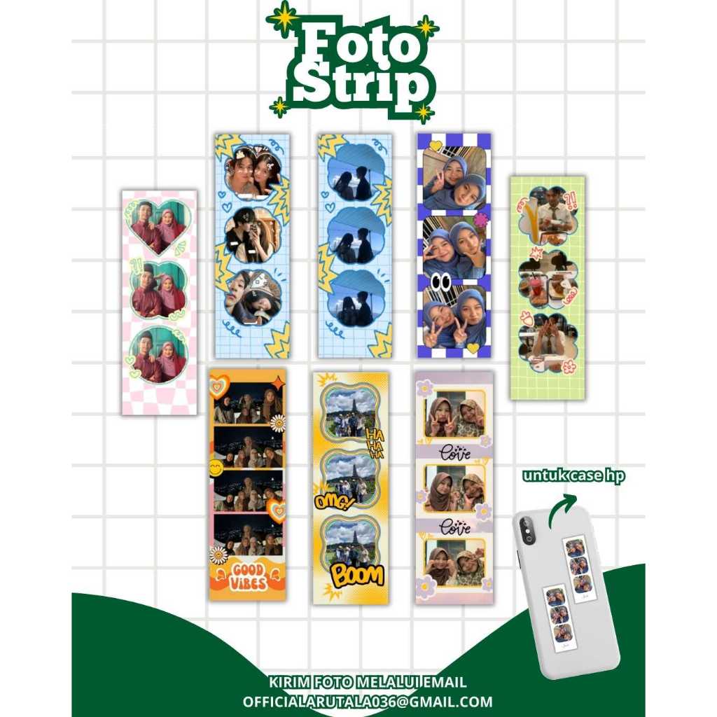 Jual Foto Strip aesthetic custom 4x12 cm – Custom Photobooth | Muat di ...