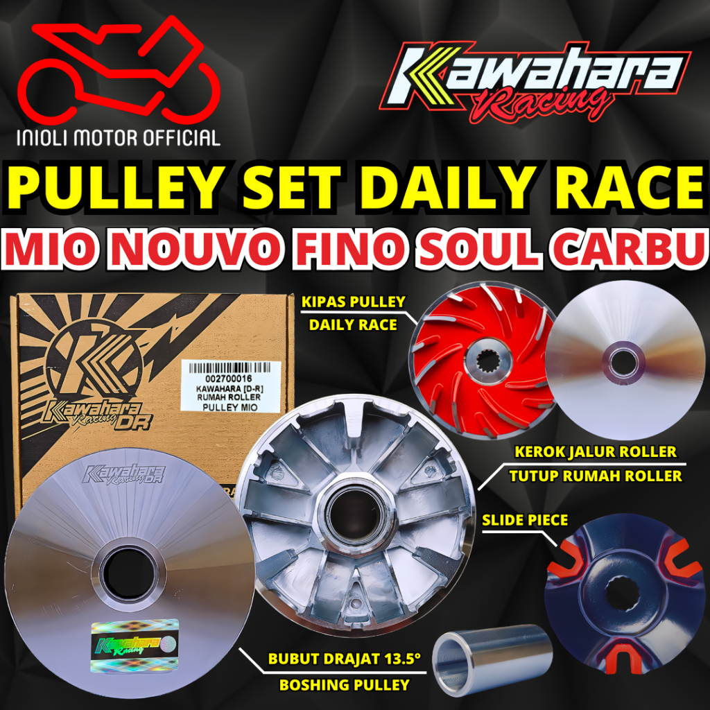 Jual PULLEY SET PULLY RUMAH ROLLER KAWAHARA RACING MIO SPORTY SMILE ...