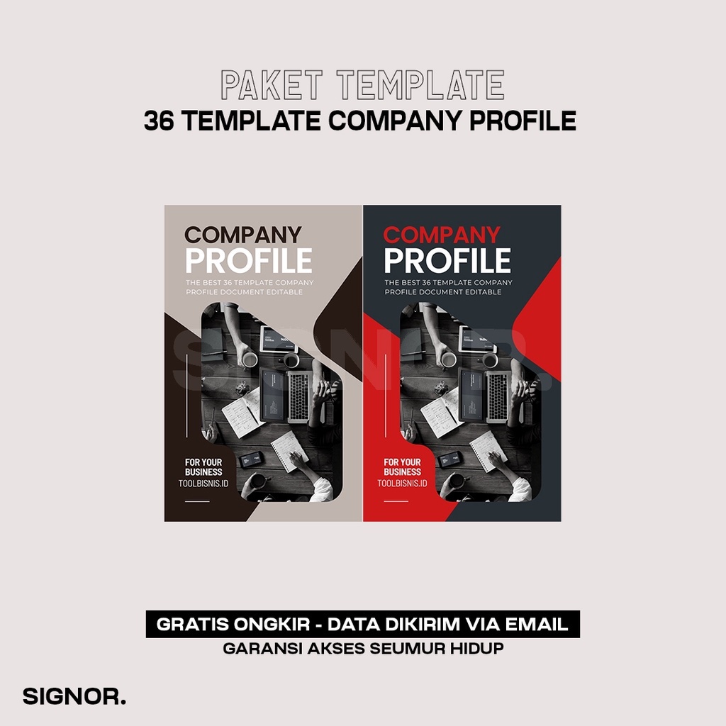 Jual [T8060] 36 Template Company Profile Compro Editable Printable ...