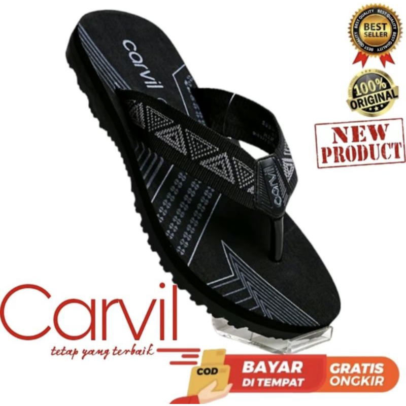 Jual SENDAL CARVIL PRIA KREN TERLARIS UK 33-44 BISA BAYAR DITEMPAT ...
