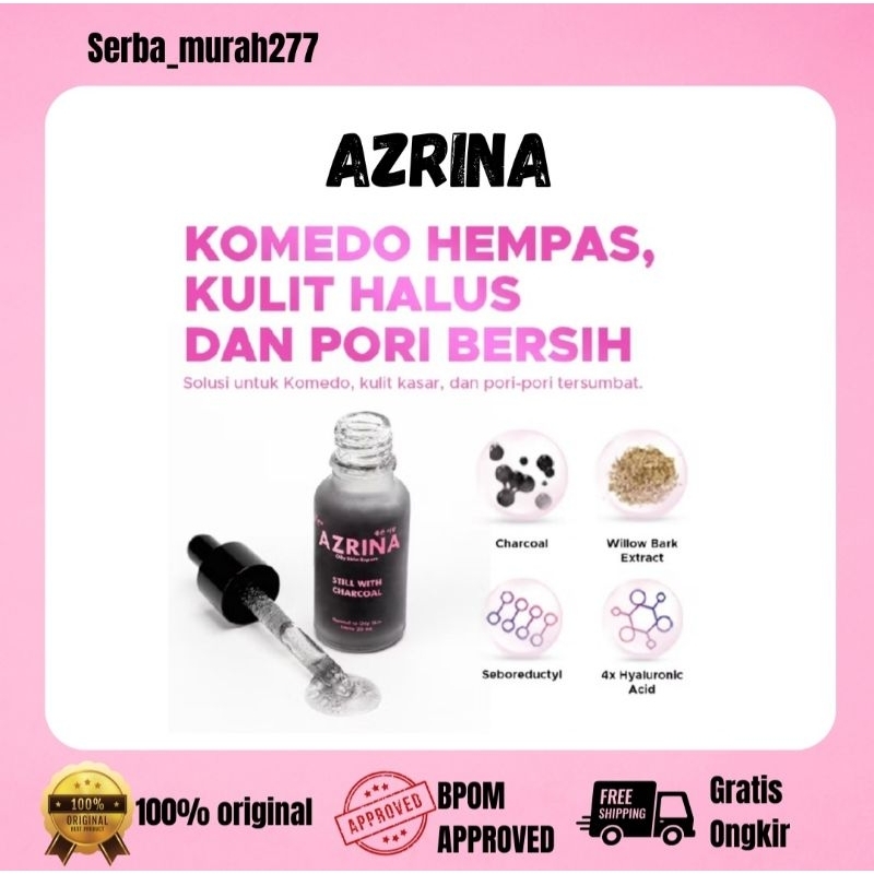 Jual AZRINA Still With Charcoal Serum 20ml | Shopee Indonesia