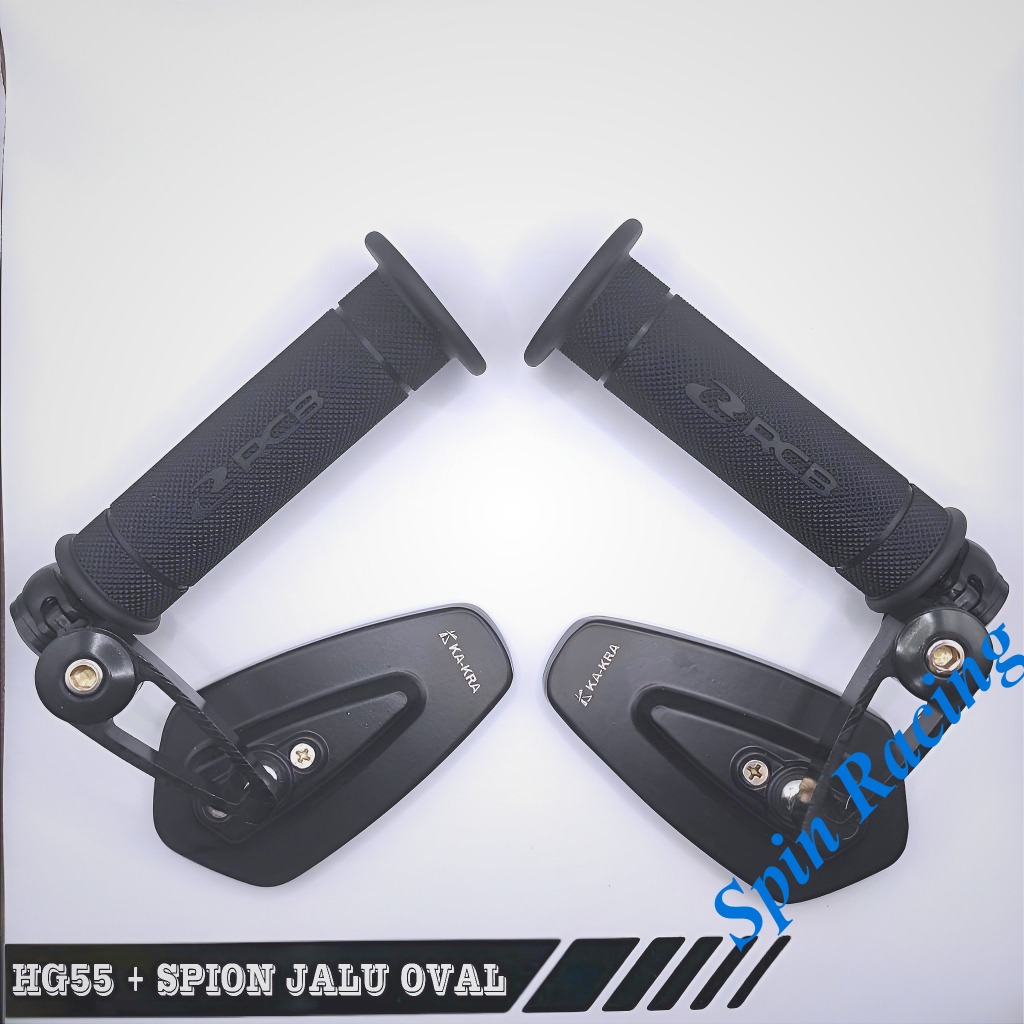 Jual [ZM] Spion Jalu Oval plus Handgrip Paket spion barend oval universal motor Spion nmax aerox ...