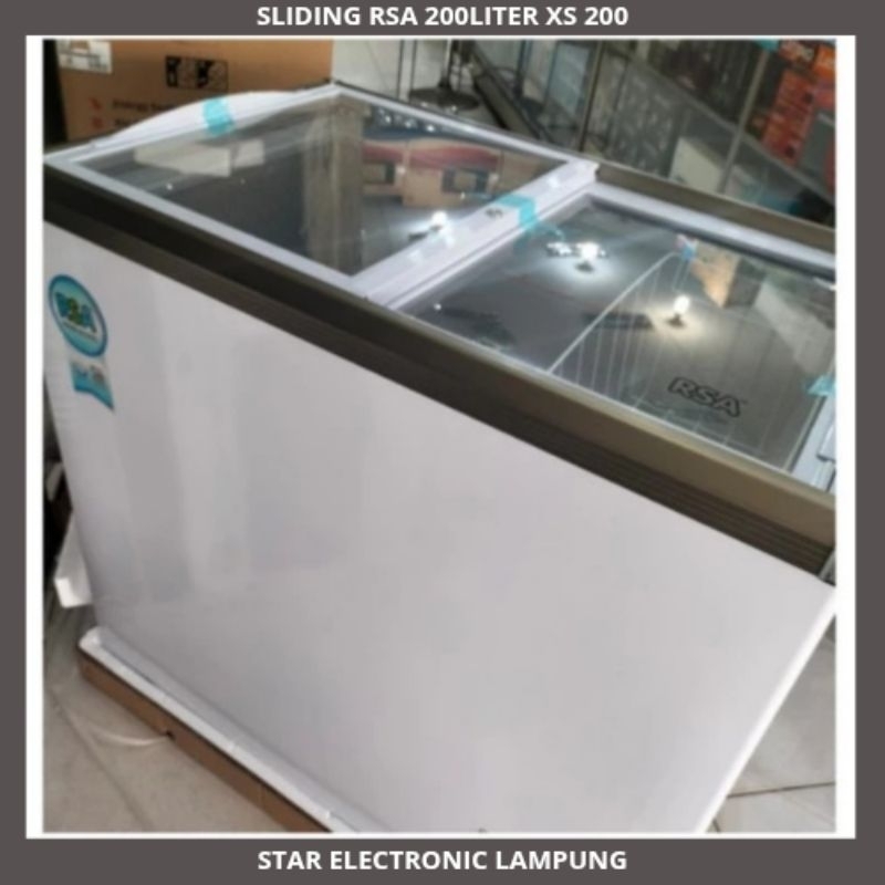 Jual BOX FREEZER SLIDING KACA RSA 200LITER XS200 | Shopee Indonesia