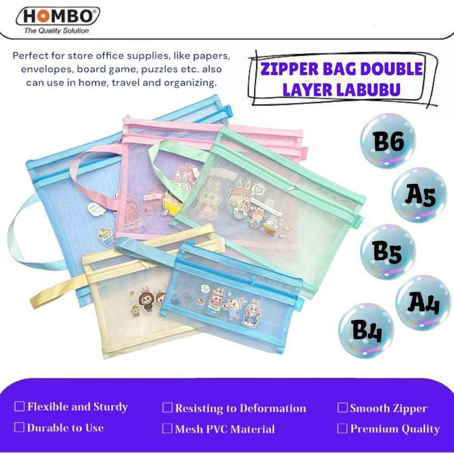 Jual Map Zipper Sleting Sekat Jaring / Ziper Bag Double Space / Map ...