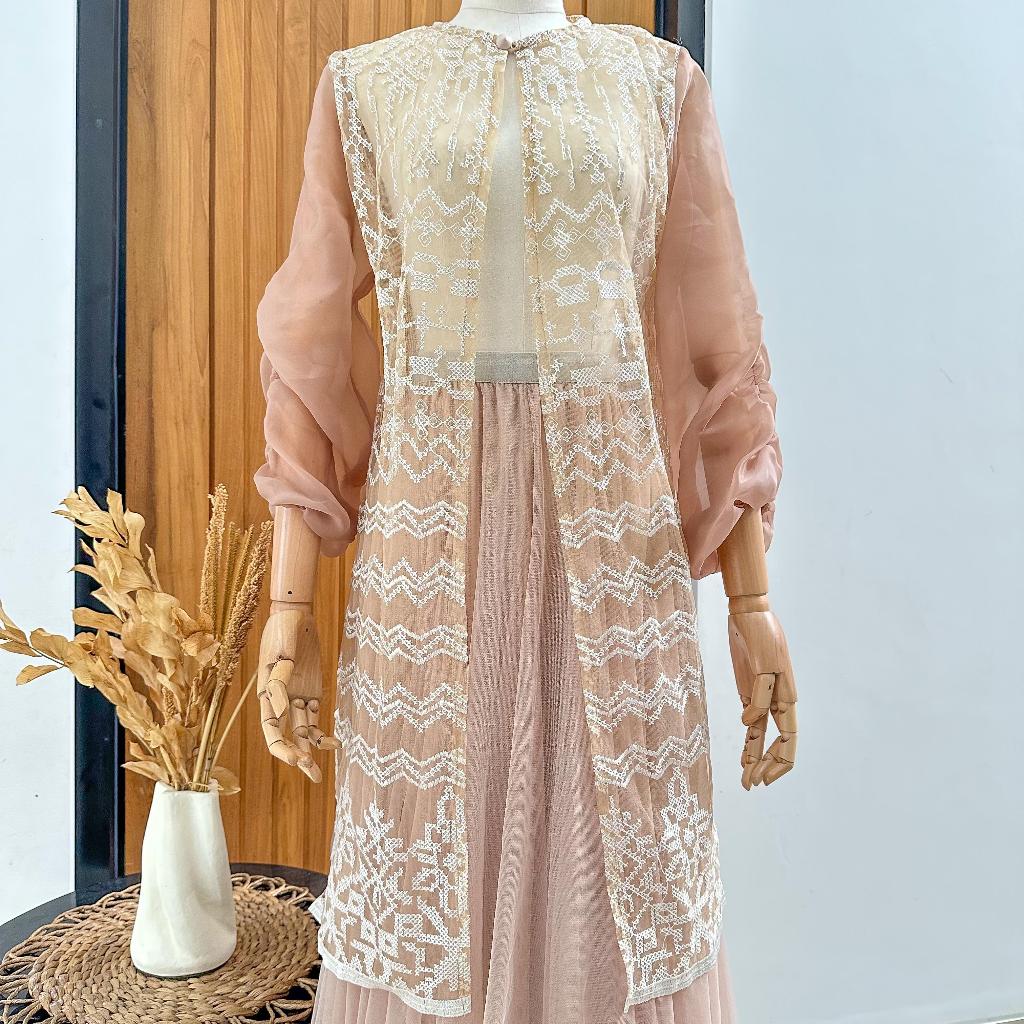 Jual Zahira Outer Raya Series by Calisha Outfit Lebaran Dress Lebaran ...