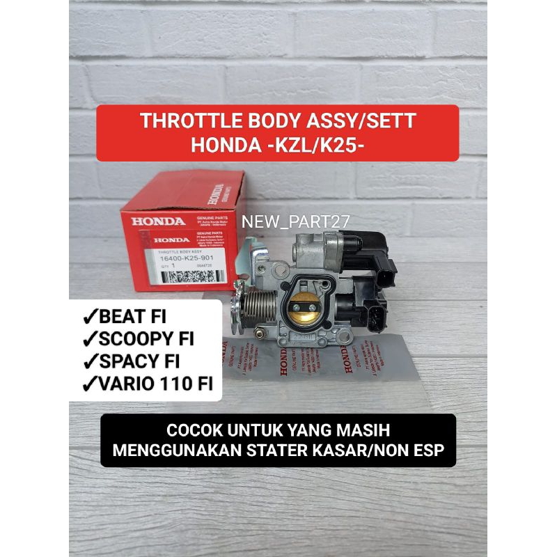 Jual Throttle/trotol body Assy (KZL/K25) beat fi/Vario 110 fi/spacy fi ...