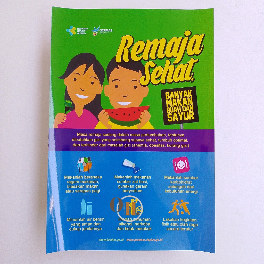 Jual Poster remaja sehat banyak makan buah dan sayur - GERMAS | Shopee ...