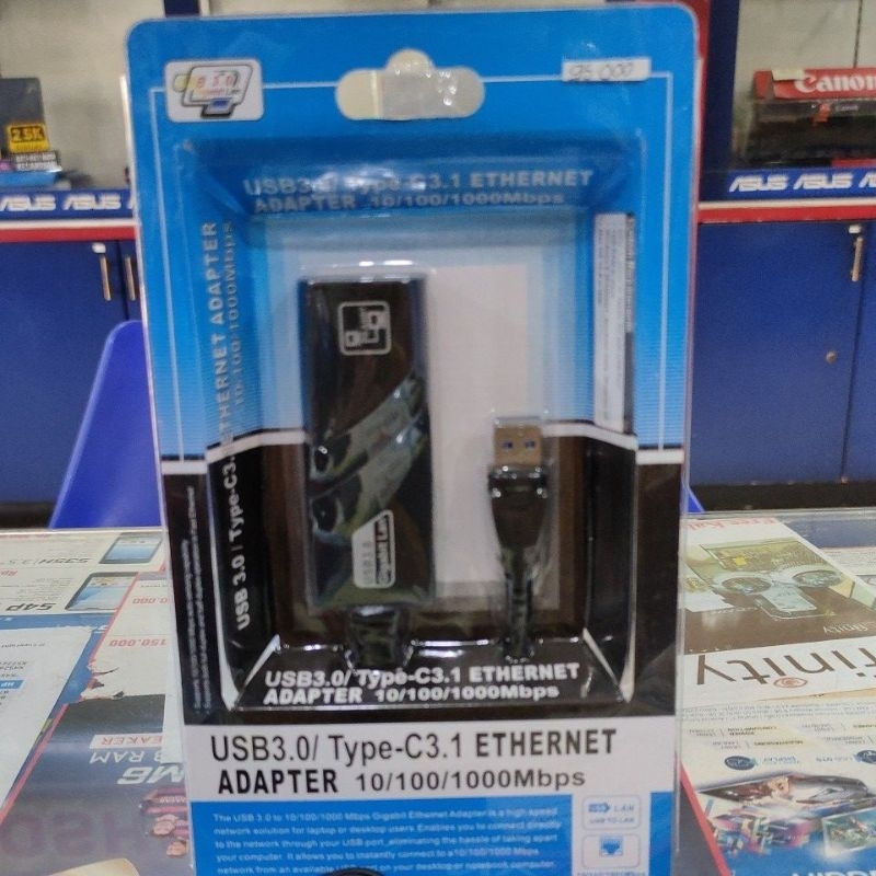 Jual USB3.0/ Type-C3.1 ETHERNET ADAPTER 10/100/1000 mbps | Shopee Indonesia