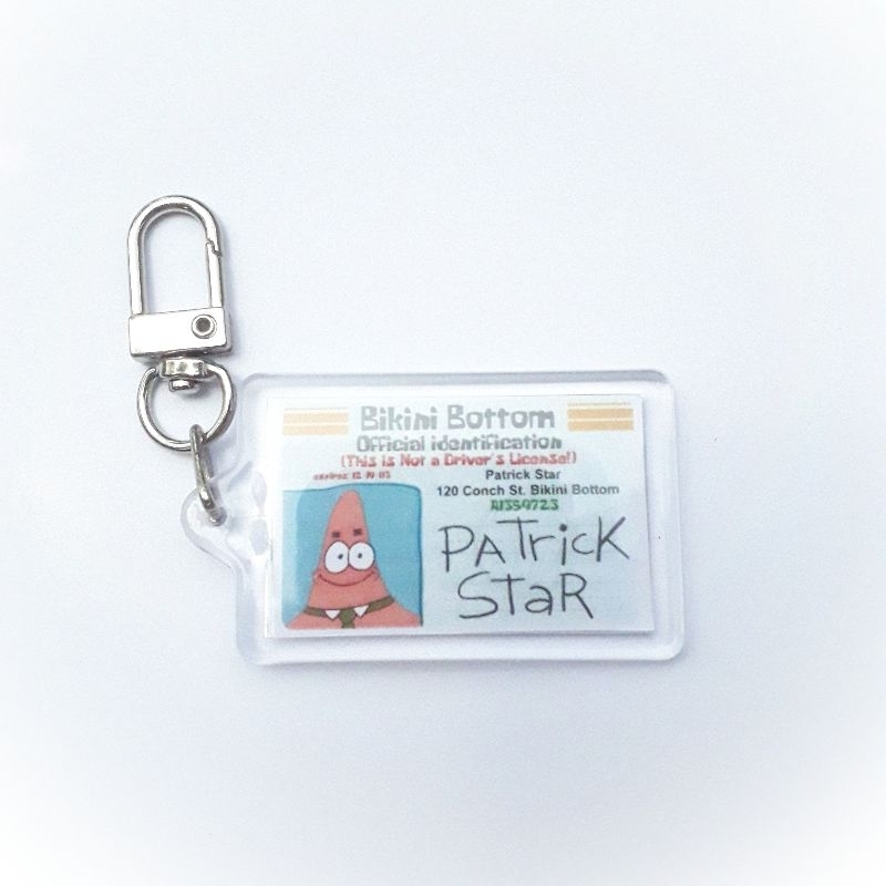 Jual patrick star drive lisence keychain | gantungan kunci spongebob ...
