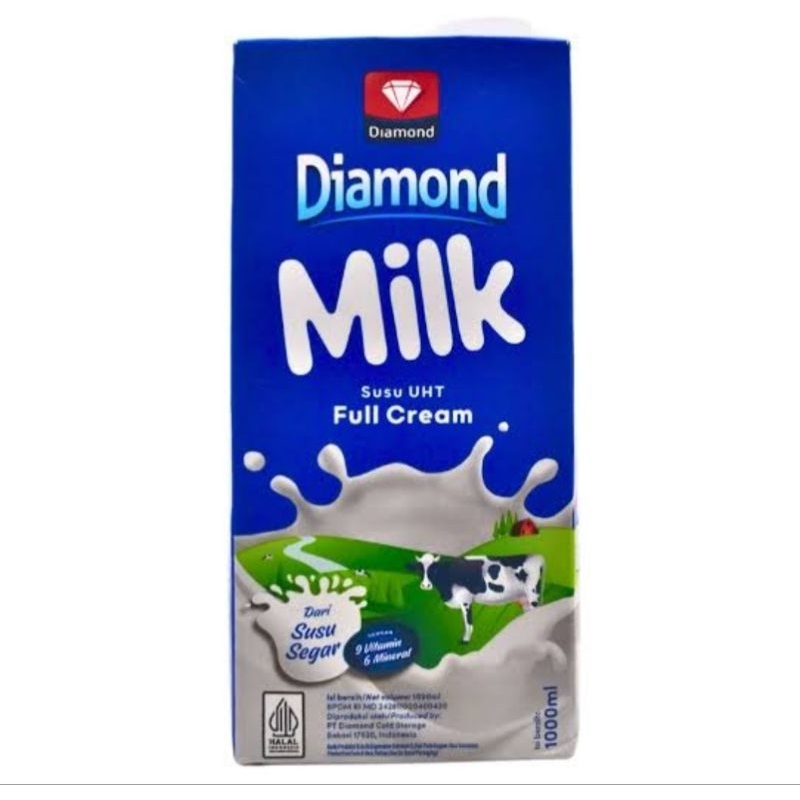 Jual UHT MILK FULL CREAM DIAMOND 1 LITER | Shopee Indonesia