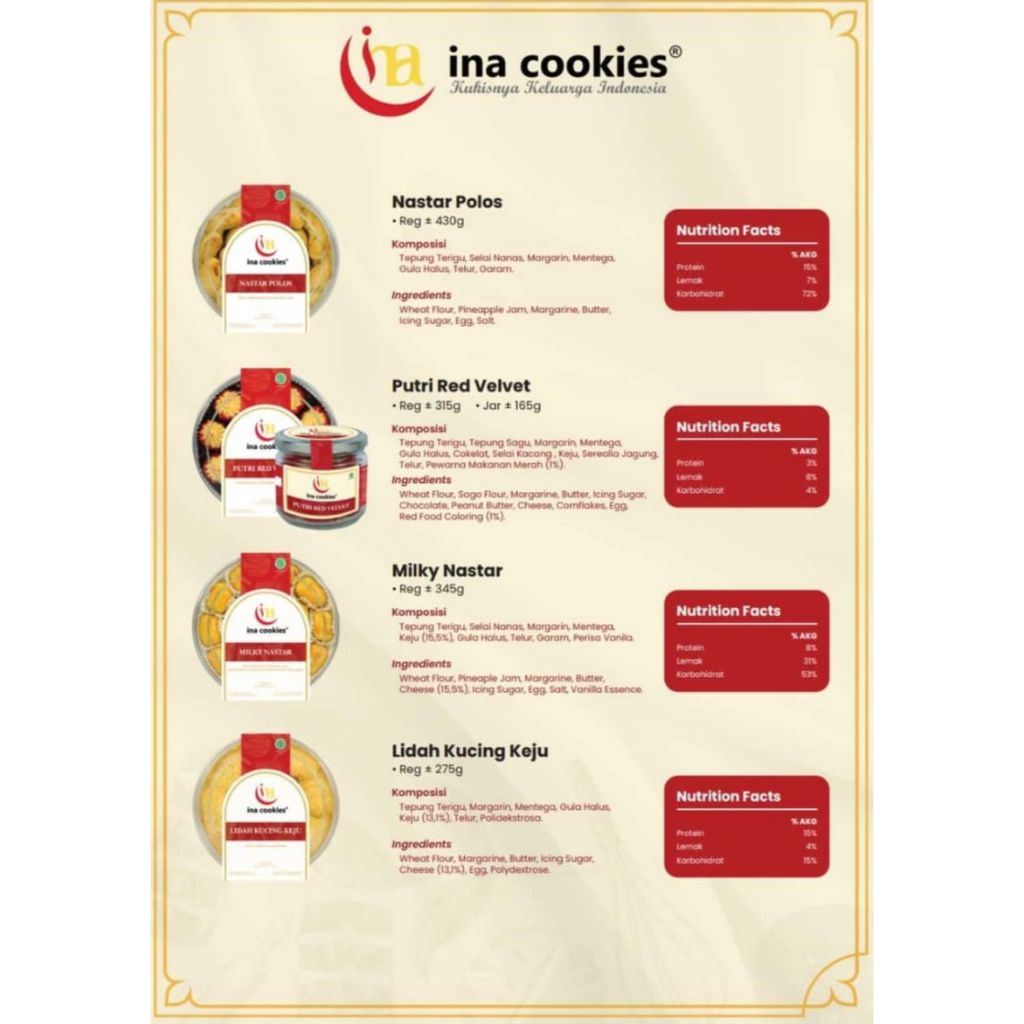 Jual READY STOCK KUE KERING Ina Cookies Toples Ukuran Reguler | Shopee ...