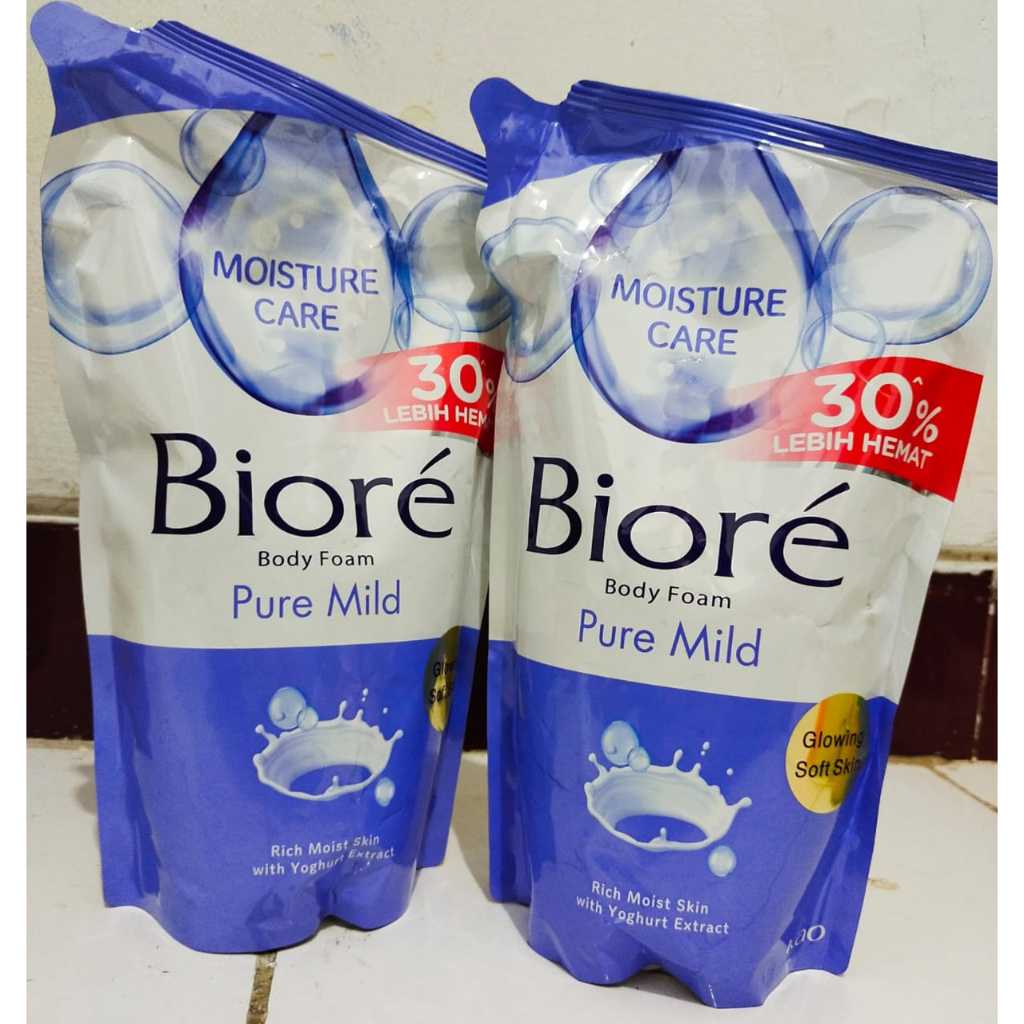 Jual BIORE MOISTURE CARE BODY FOAM PURE MILD 800ml | Shopee Indonesia