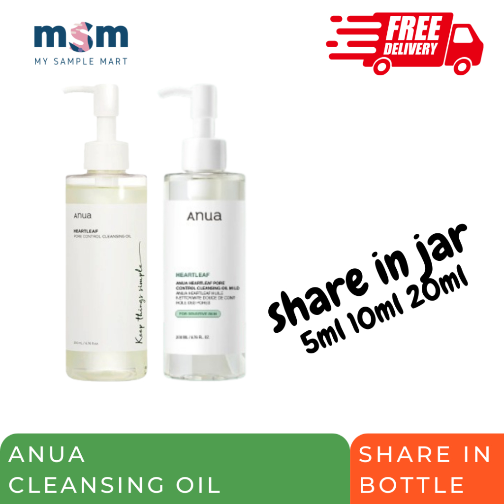 Jual SHARE IN JAR/BOTTLE ANUA HEARTLEAF PORE CONTROL MILD CLEANSING OIL ...