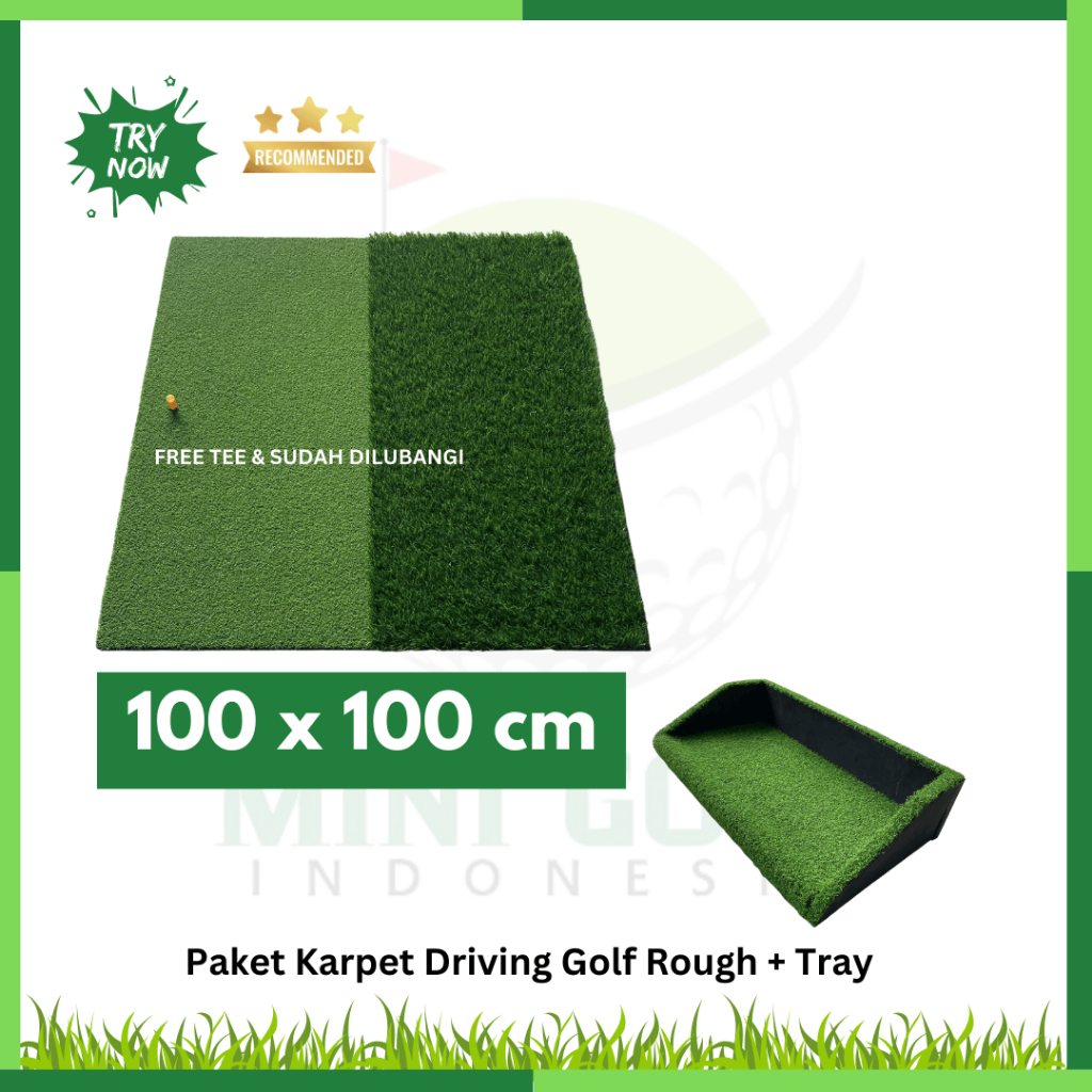 Jual Paket Karpet Driving Golf Rough + Tray (Free Tee) Ukuran 100x100 ...