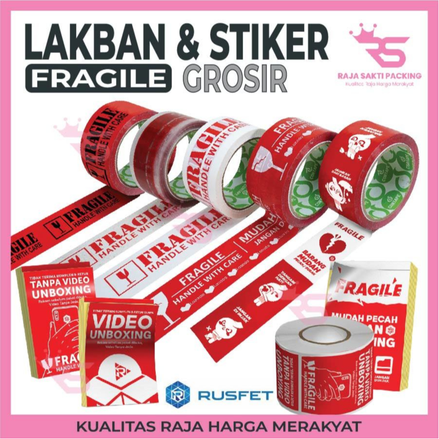 Jual Lakban Selotip Isolasi Fragile Handle With Care Mudah Pecah Belah ...