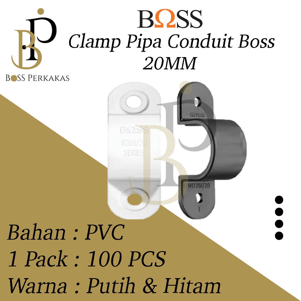 Jual Clamp Conduit 20mm Boss @100pcs // Klem Conduit 20mm Boss isi 100 ...
