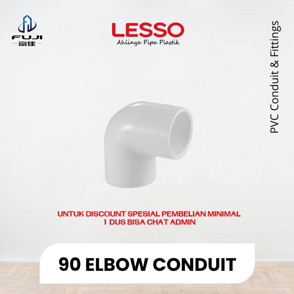 Jual Lesso PVC Conduit 90° Elbow Sambungan Pipa Elbow - 20mm | Shopee ...