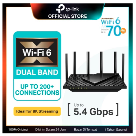 Jual ITSTORE TP-Link Archer AX73 AX5400 WiFi 6 Router Dual Band Gigabit ...