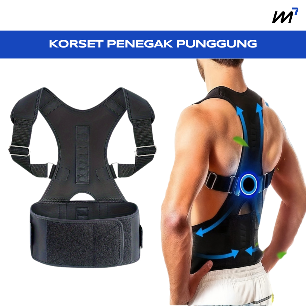 Jual Korset Penyangga Punggung Shoulder Back Support Belt Posture Corrector Korset Alat Terapi ...