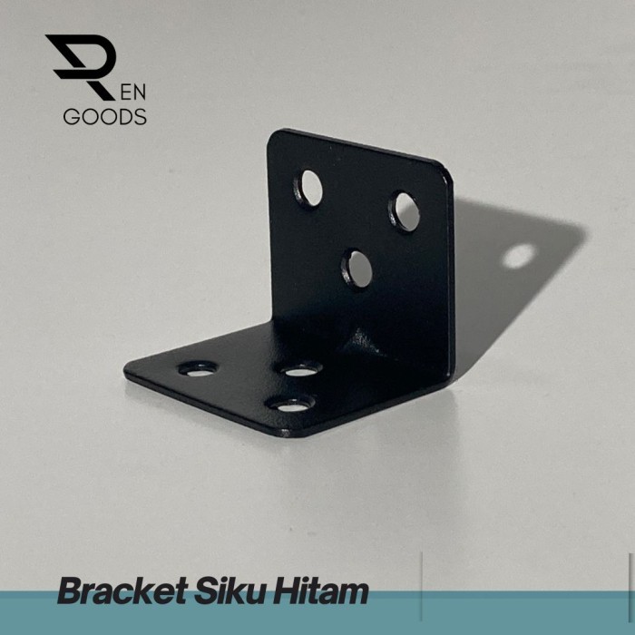 Jual Bracket / siku L 3CM X 3CM Stainless Hitam Penyangga Kayu Ambalan ...