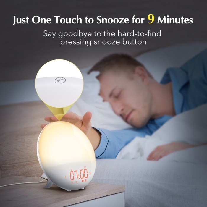 Jual Mpow Pictek Wake Up Jam Alarm Digital Pintar Aesthetic Alarm Clock ...