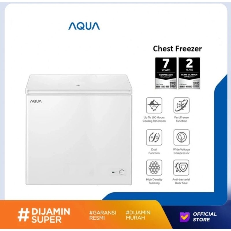 Jual BOX FREEZER AQUA 300LITER CHEST FREEZER AQUA 300 LITER AQF320MC ...