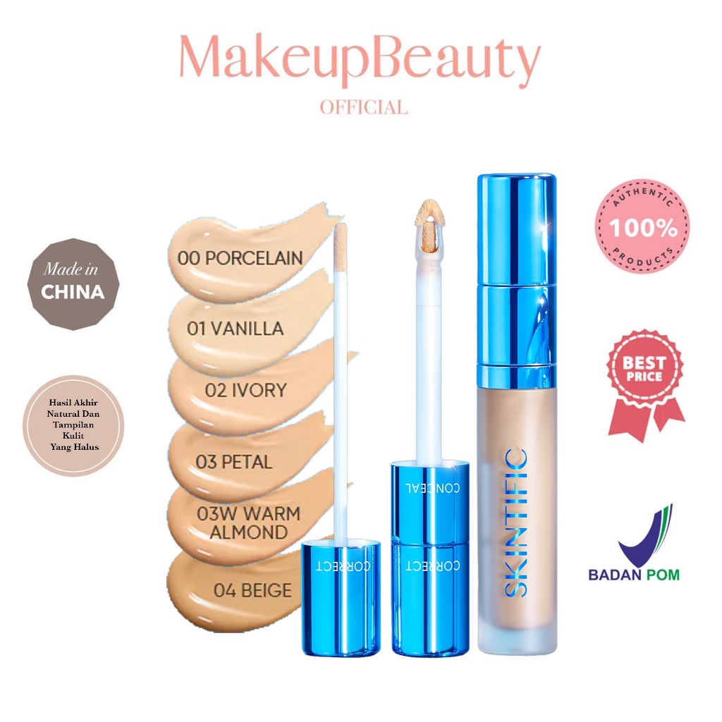 Jual SKINTIFIC Cover Perfect Serum Concealer 5ml - 2IN1 Dip Tip ...