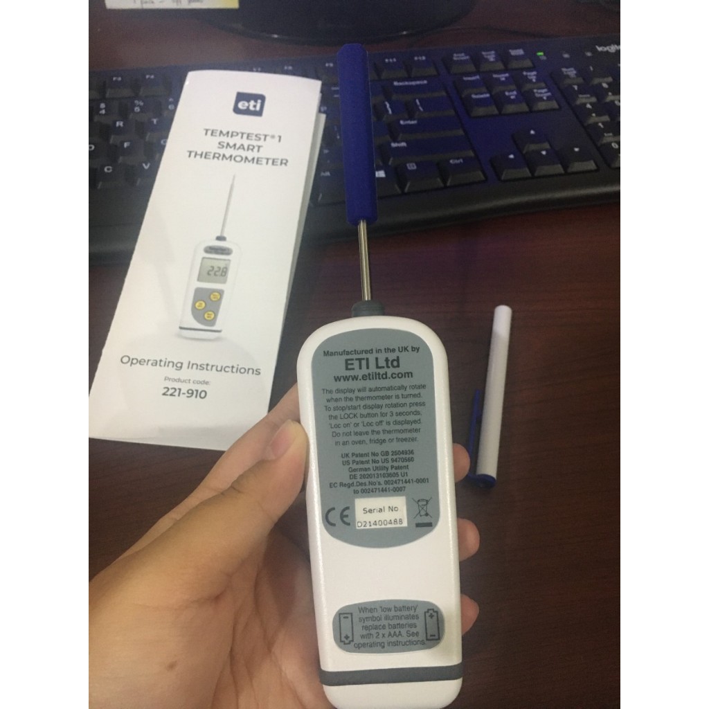 Jual Temp Test 1 Smart Thermometer Food Termometer with 360 Rotating ...