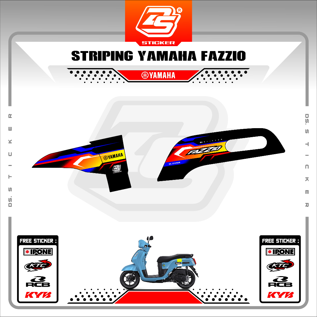 Jual Stiker Striping Fazzio Decal Sticker Motor Yamaha Fazzio Premium List Variasi Modifikasi ...