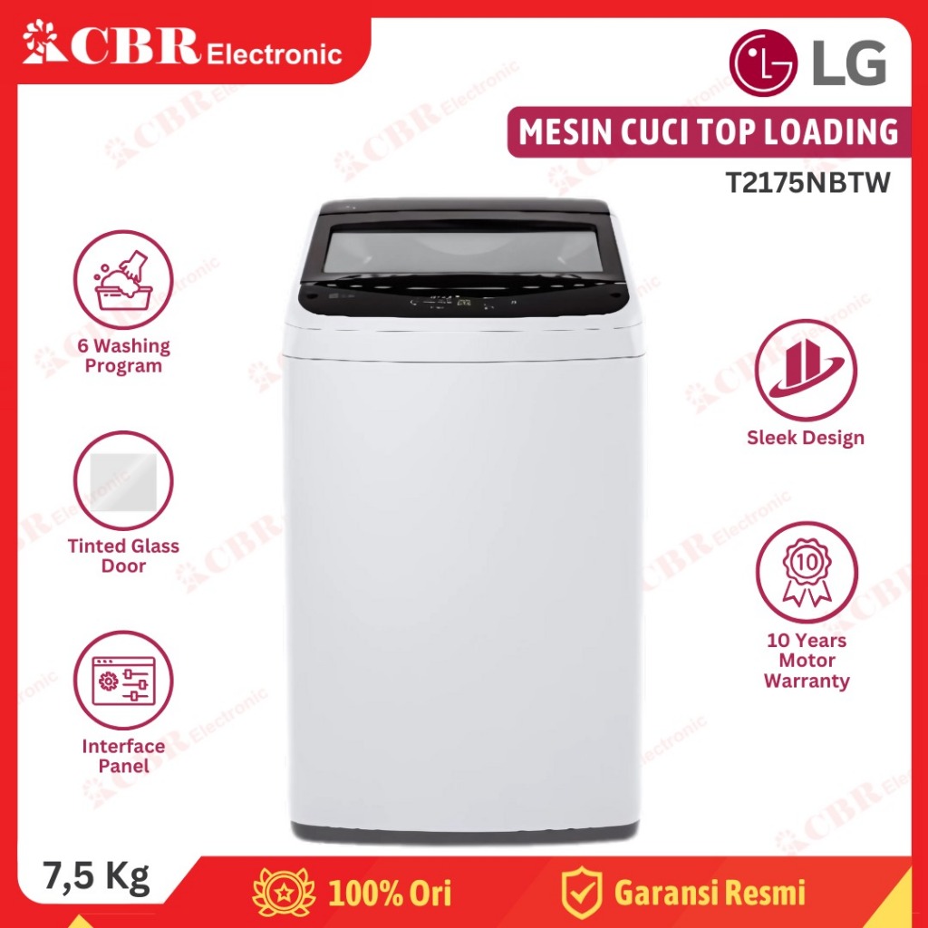 Jual Mesin Cuci LG Top Loading 7,5 Kg T2175NBTW | Shopee Indonesia