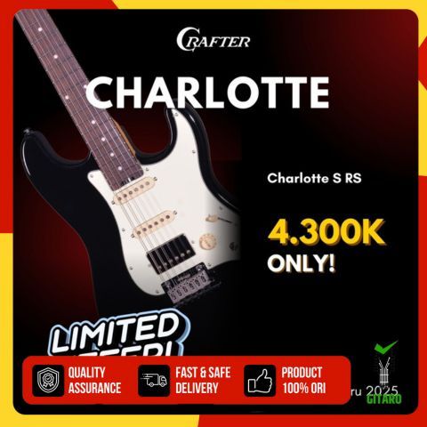 Jual Gitar Elektrik Crafter Charlotte S RS Rosewood Fretboard ...