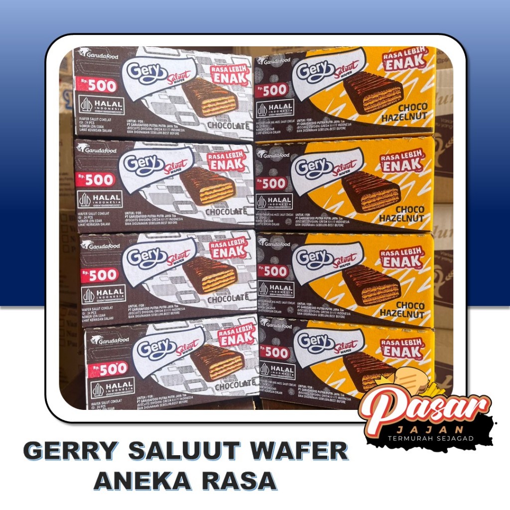 Jual Gerry Saluut Wafer Aneka Rasa Isi 7,5gr x 24pcs | Shopee Indonesia
