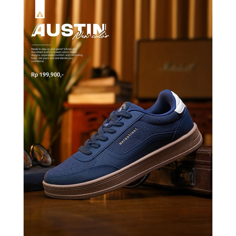 Jual AEROSTREET AUSTIN COKLAT GUM/BIRU TUA/BIRU TUA | Shopee Indonesia