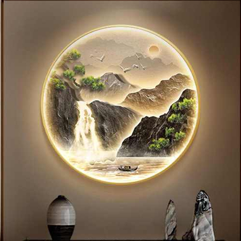 Jual Lukisan Porcelan Model Bulat 5D Diamond Painting dengan Lampu LED ...