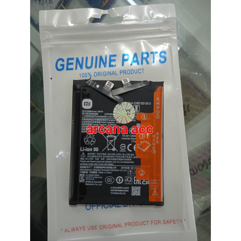 Jual battery baterai Xiaomi Redmi Note 13 PRO 5G BM5V ORII NEW | Shopee ...