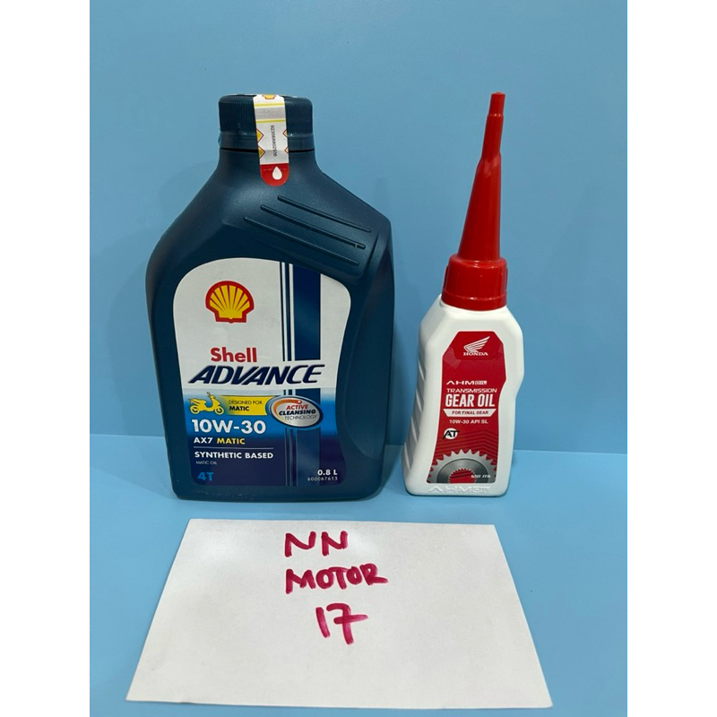 Jual OLI SHELL ADVANCE AX7 METIK 0,8 SCOOTER DAN OLI AHM GEAR MOTOR ...