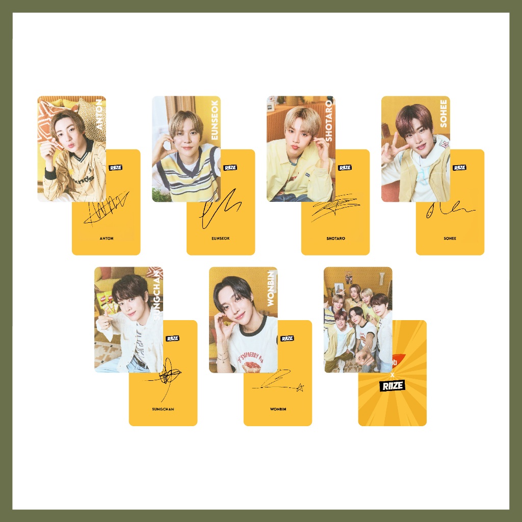 Jual PHOTOCARD OFFICIAL RIIZE NABATI | AESPA RICHOCO | STRAY KIDS ULTRA ...