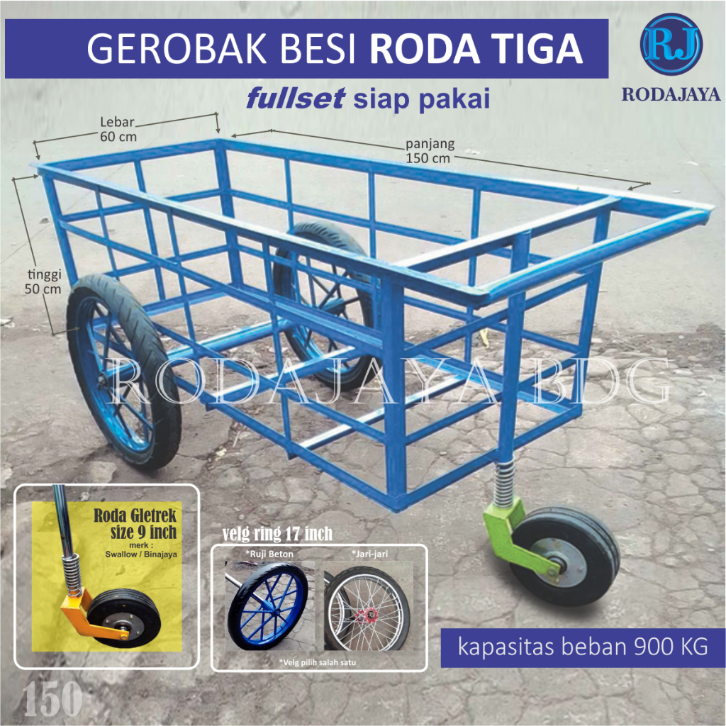 Jual Wheel barrow / gerobak karoseri RODA TIGA / handcart / gerobak ...