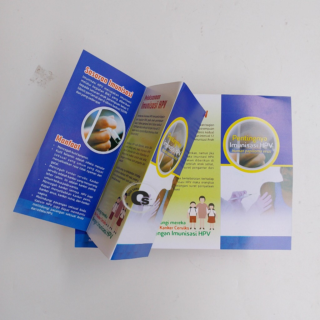 Jual Leaflet Pentingnya Imunisasi HPV - Infeksi HPV - Brosur Kesehatan ...