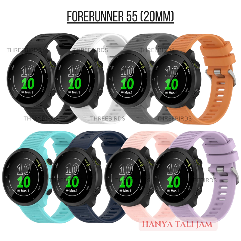 Jual Tali Jam Garmin Forerunner 55 20mm Premium Silicone Strap Model ...