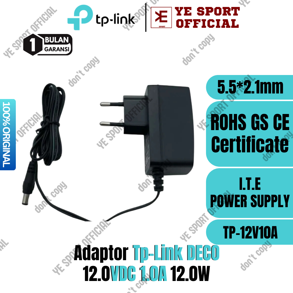 Jual Adaptor TPLINK Power Supply 12V 1A 12W Original Deco | Shopee ...