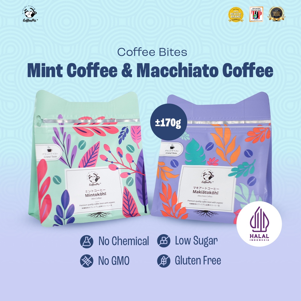 Jual Coffeepii Indonesia - Candy Delight Bundle | Bundle Mint & Macchiato Coffee | Snack Sehat ...