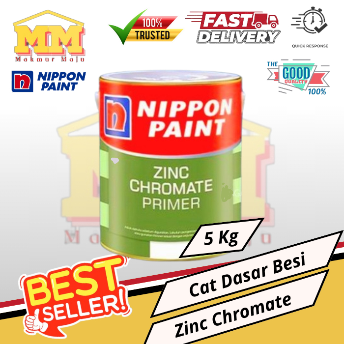 Jual Cat Dasar Besi Zinc Chromate Primer Nippon Paint - Green - 5kg ...