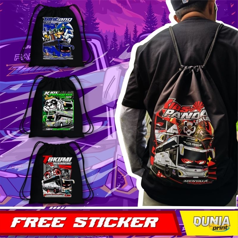 Jual (free sticker+ganci)TAS SERUT STRING BAG BAHAN TEBAL BUSMANIA ...
