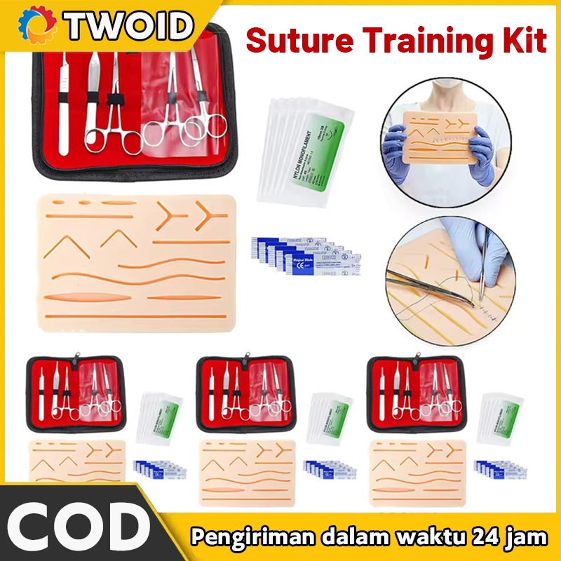 Jual Model Kulit Silikon Pad Sutura Latih Jahit Luka Medis Wound Suture ...