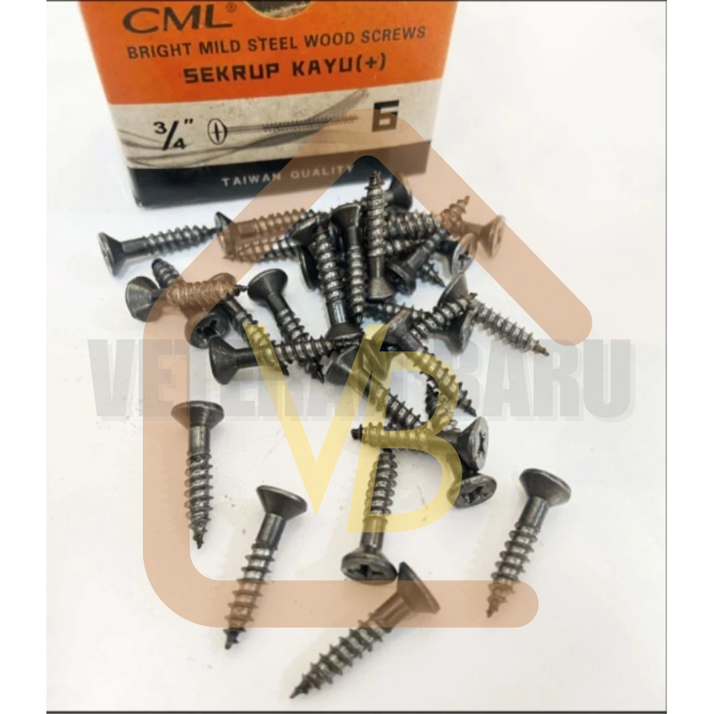 Jual CML Sekrup Kayu Plus Skrup tapping wood screw 6 x 3/4 inch | Shopee Indonesia