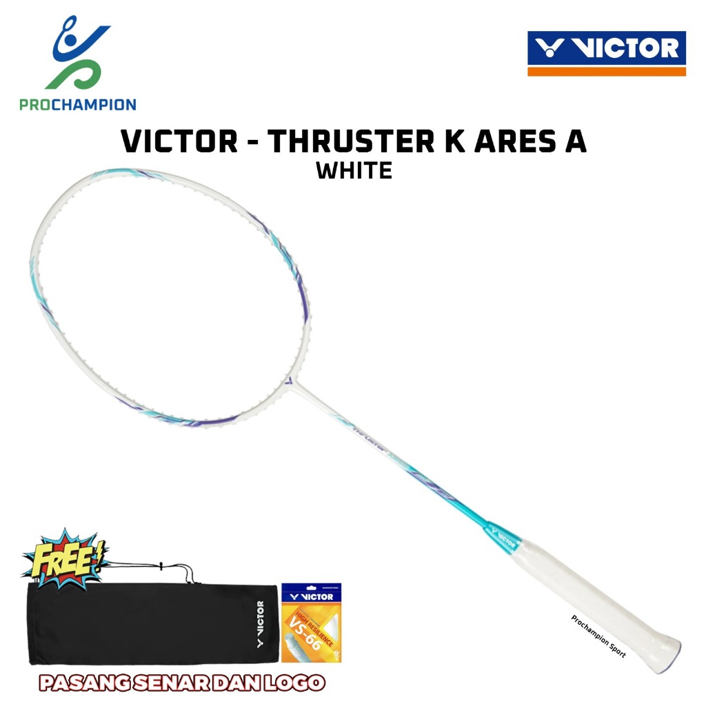 Jual Raket Badminton Victor Thruster K Ares / TK ARES A White | Shopee ...