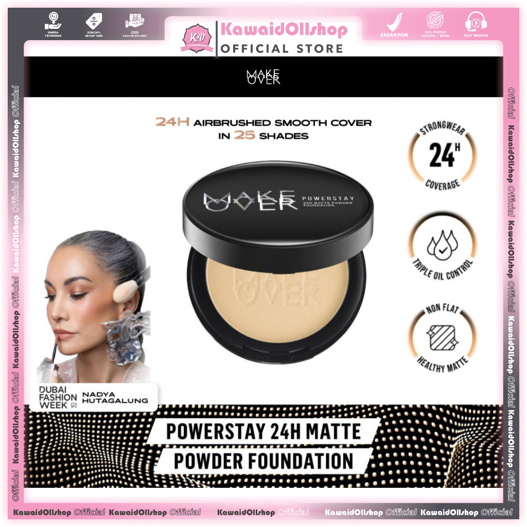 Jual [ Dubai Fashion Week ] MAKE OVER Powerstay 24H Matte Powder ...