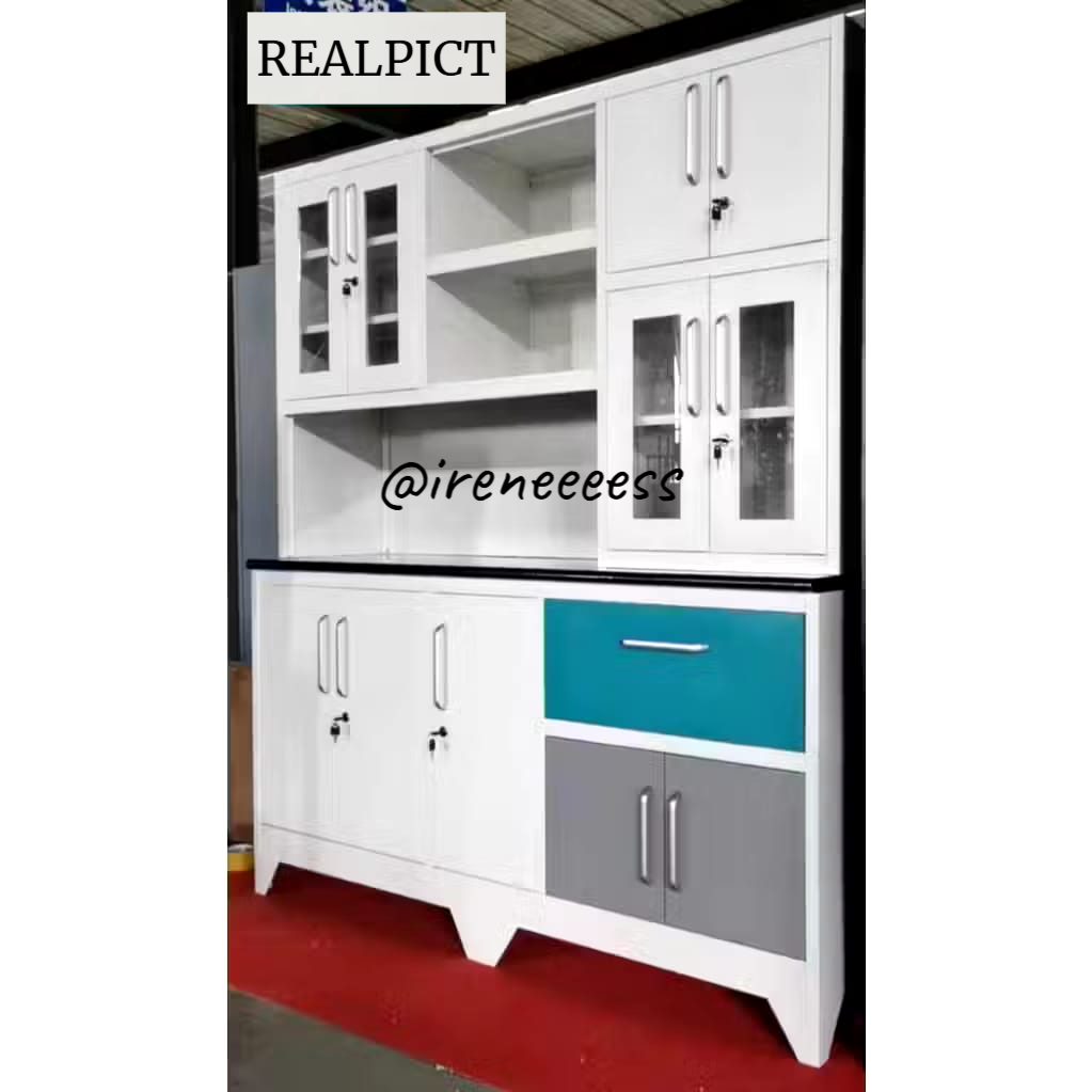 Jual KITCHEN SET DAPUR PLAT BESI MODEL TERBARU / LEMARI DAPUR ...